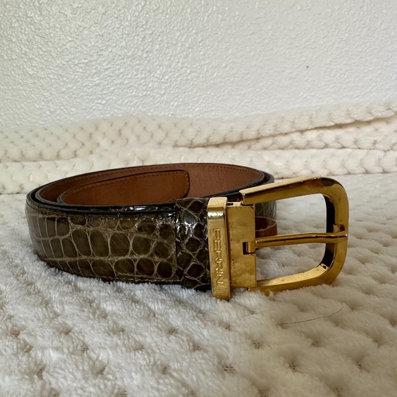 Ferrini | Accessories | Ferrini Alligator Belt Olive | Poshmark